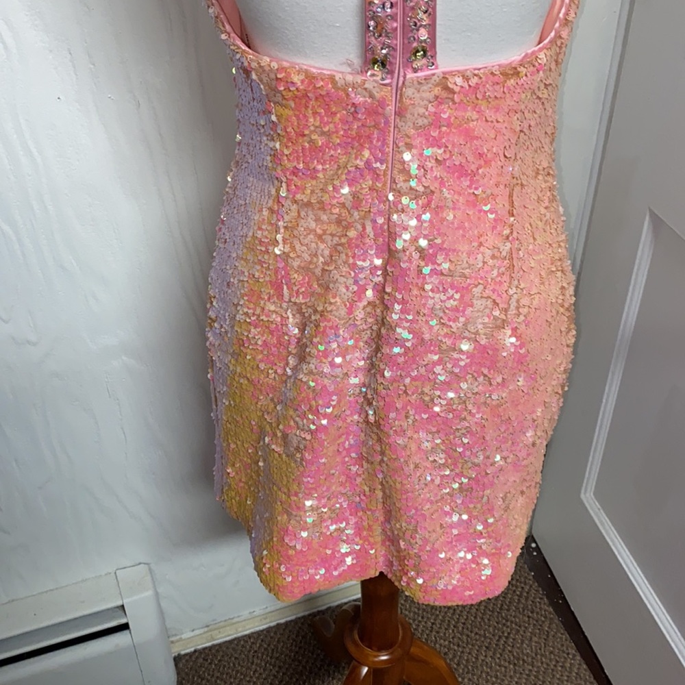 Hannah S Pink Sequin Formal/Prom Dress Size 4 - Gem